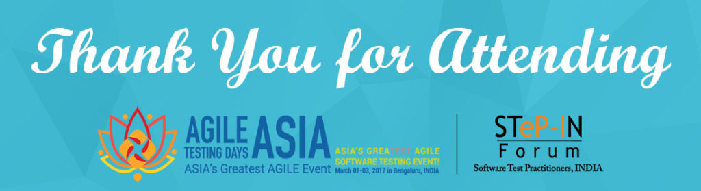 Thank You for Attending - Agile Testing Conference 2017 | Pcloudy