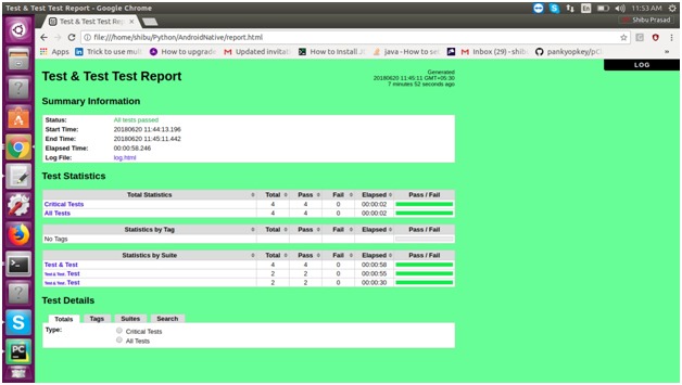 Python + Appium + Robot Test Automation Framework Python + Appium + Robot Test Automation Framework